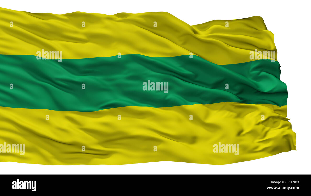 Isabela City Flag, Puerto Rico, Isolated On White Background Stock ...