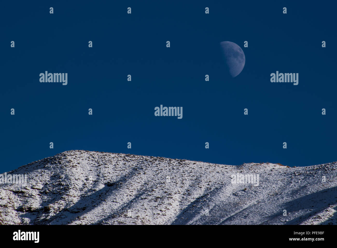 moon over mountain Stock Photo - Alamy