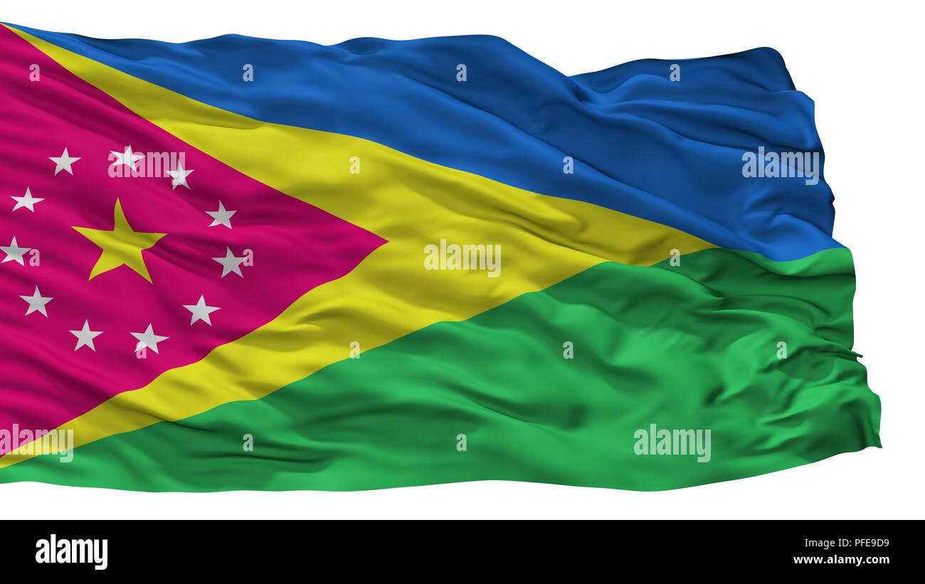 Moca City Flag, Puerto Rico, Isolated On White Background Stock Photo ...