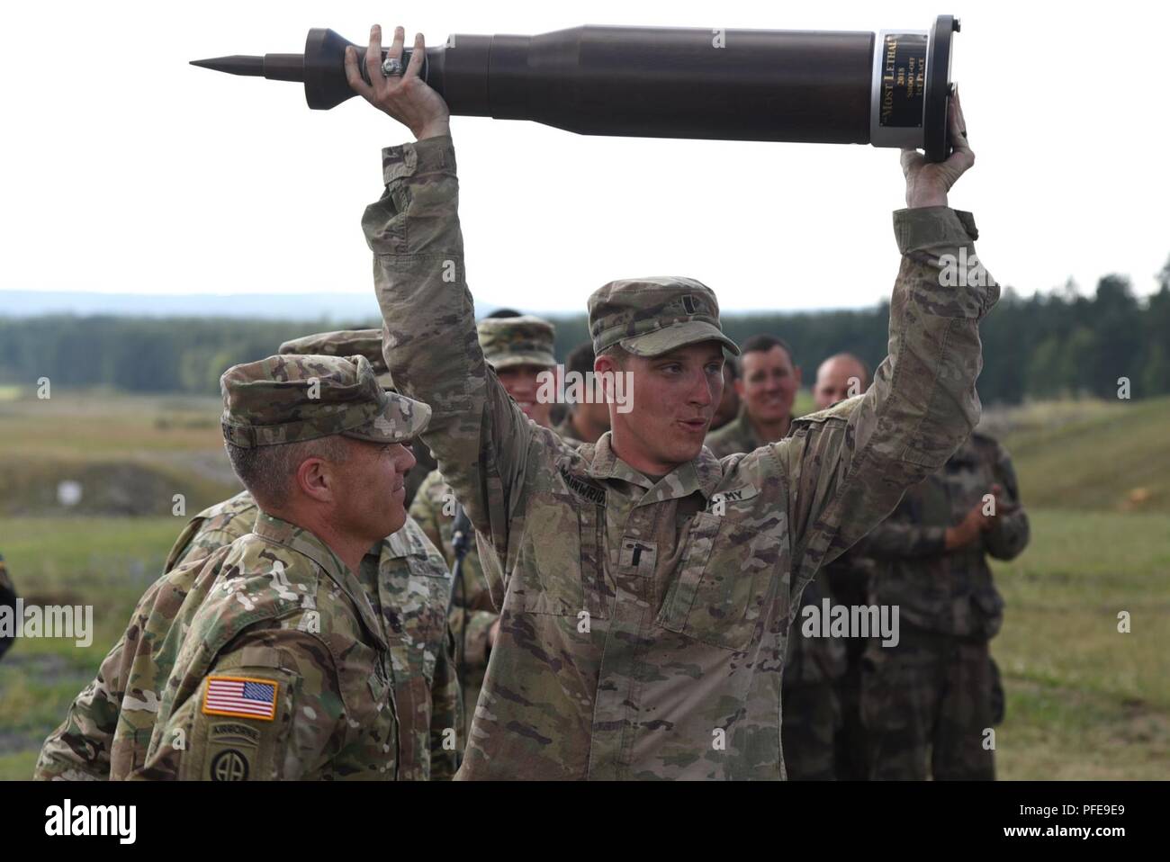 U.S. Army Brig. Gen. Christopher LaNeve, left, commanding general of ...