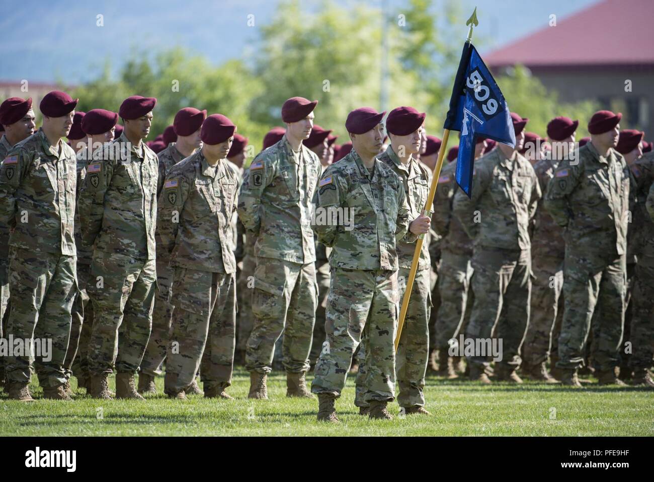 Paratroopers assigned to the 3rd Battalion, 509th Parachute Infantry ...