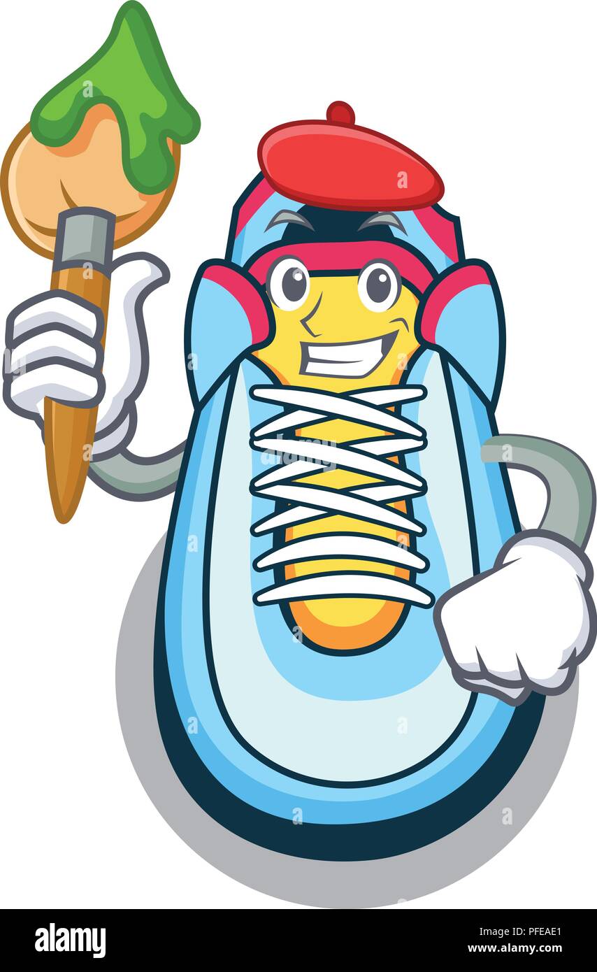 Artist classic sneaker character style Stock Vector Image & Art - Alamy