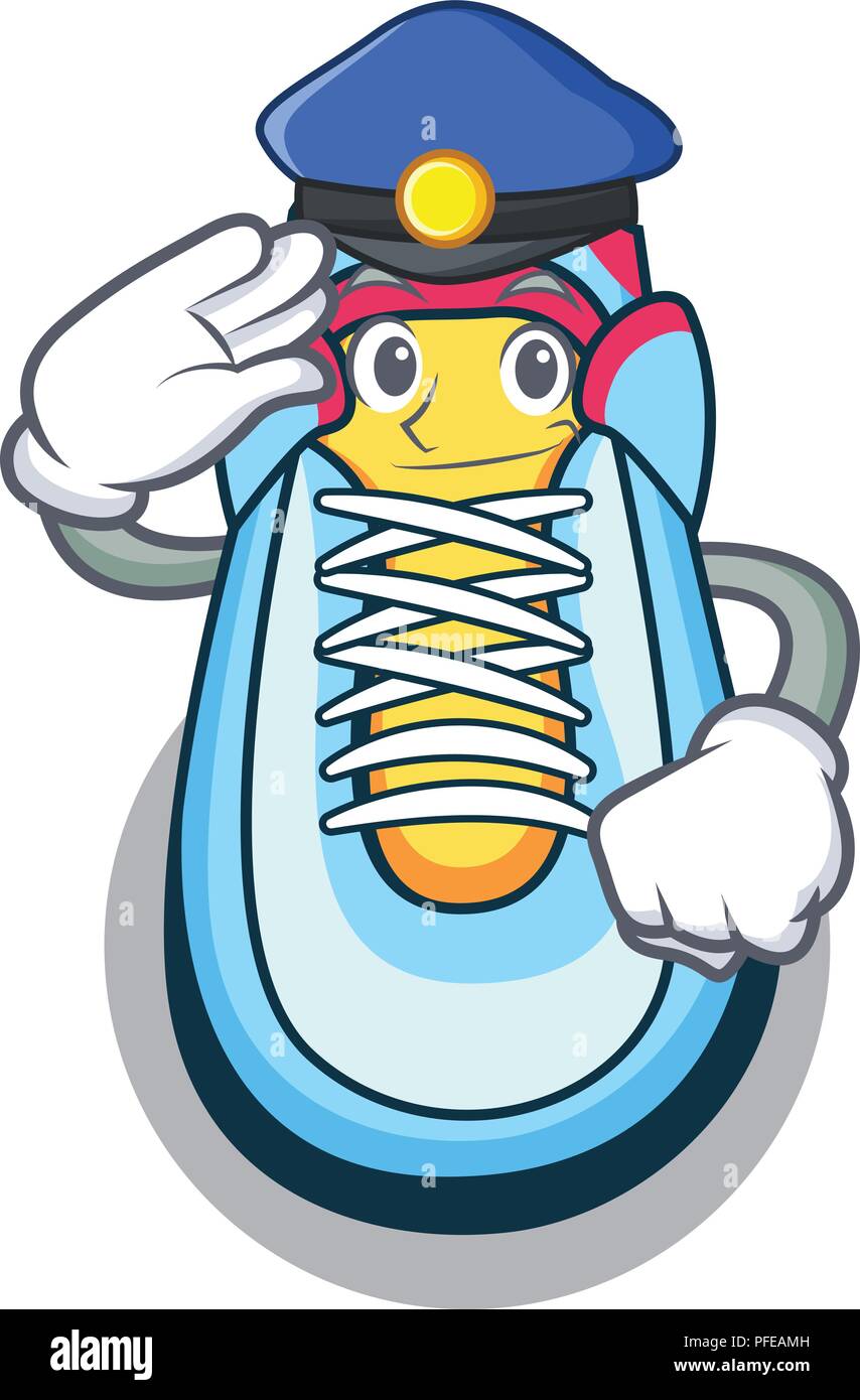 Police classic sneaker character style Stock Vector Image & Art - Alamy