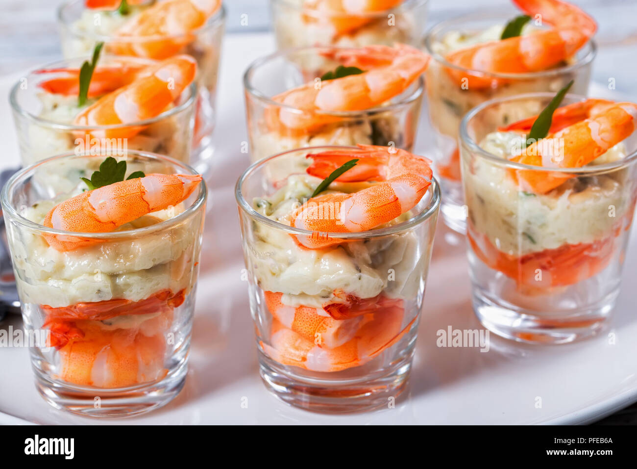 King prawn cocktail appetizer hi-res stock photography and images - Alamy