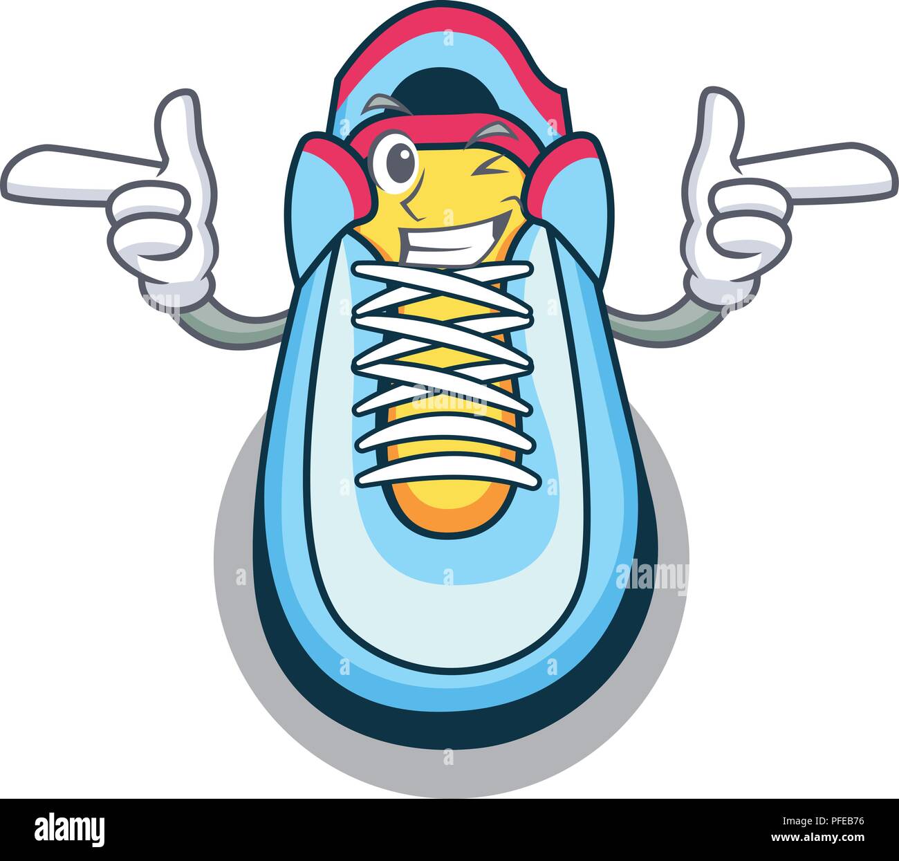 Wink cartoon pair of casual sneakers Stock Vector Image & Art - Alamy