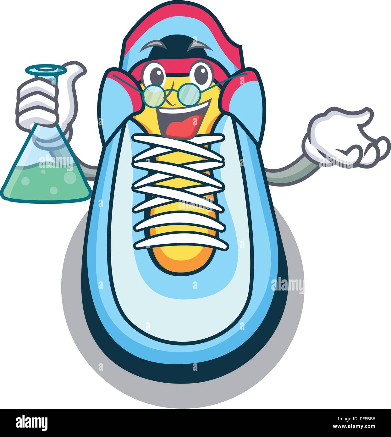 Professor cartoon pair of casual sneakers Stock Vector Image & Art - Alamy