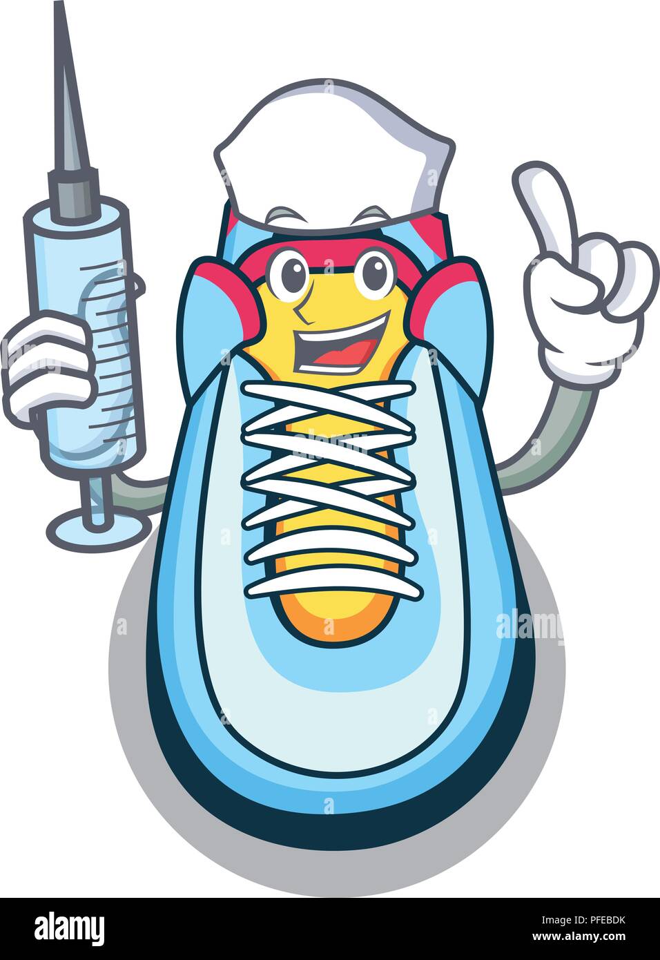 Nurse cartoon pair of casual sneakers Stock Vector Image & Art - Alamy