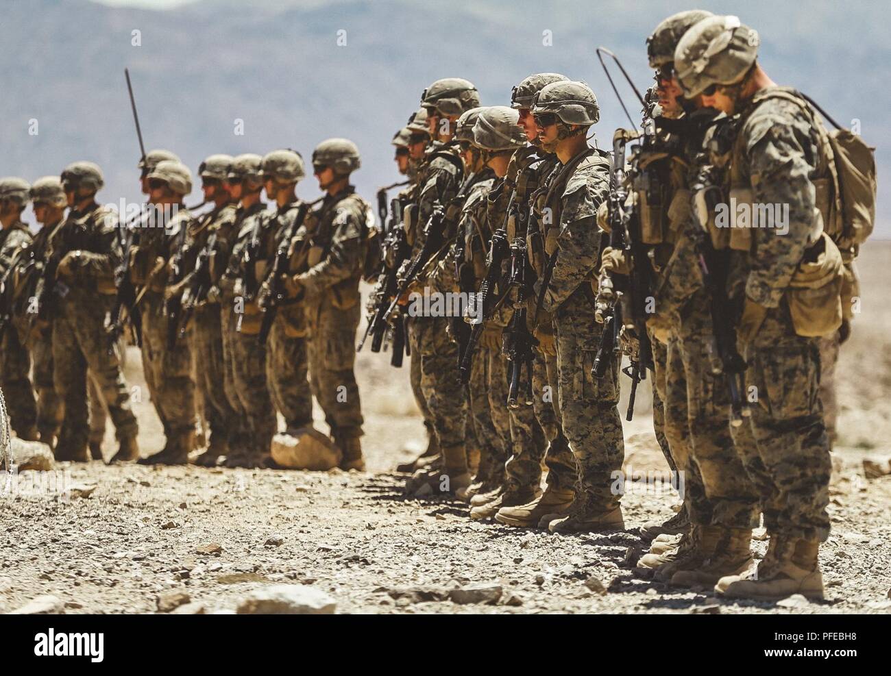 Marines in the Infantry Officer Course prepare to begin their live fire ...