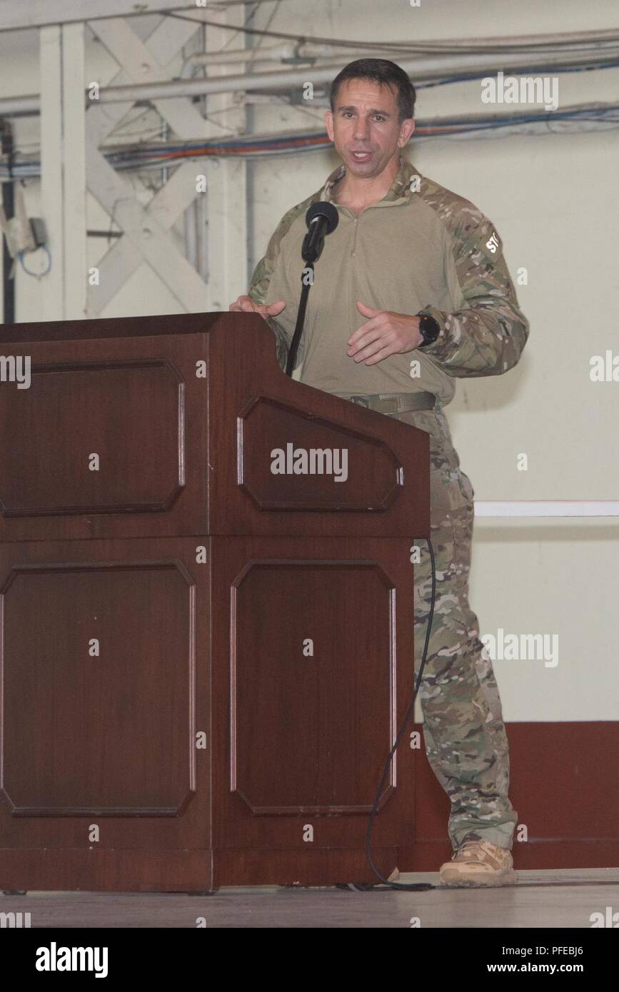 Col. Ron Stenger (right), out-going 350th BATG commander, relinquishes ...