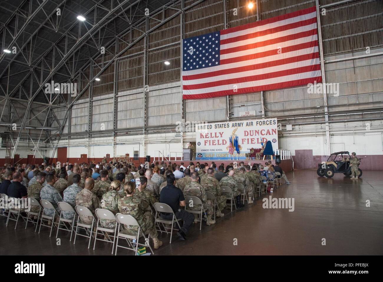 Col. Ron Stenger (right), out-going 350th BATG commander, relinquishes ...