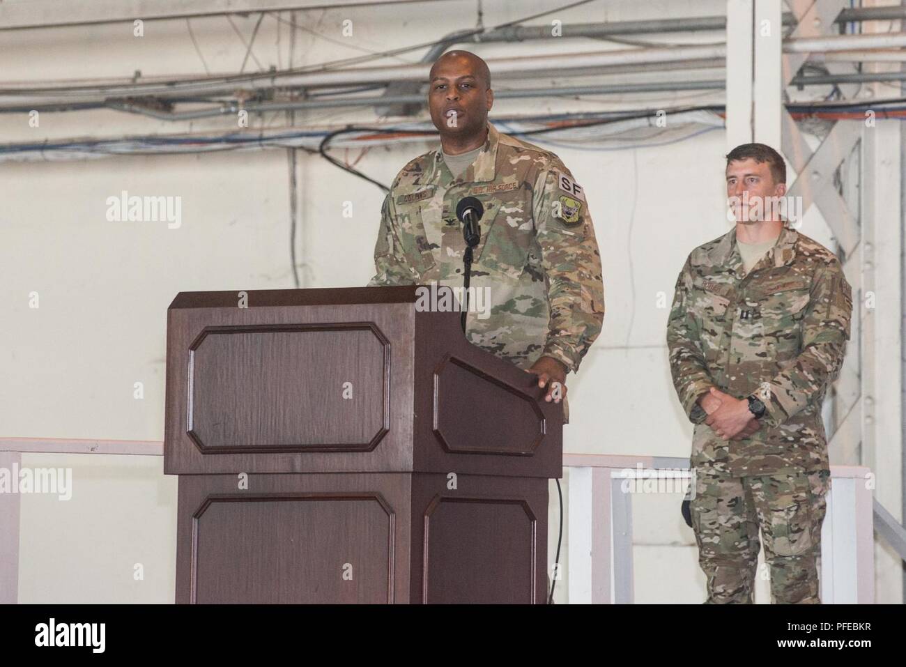 Col. Roy Collins, 37th Training Wing, commander, offers opening remarks ...