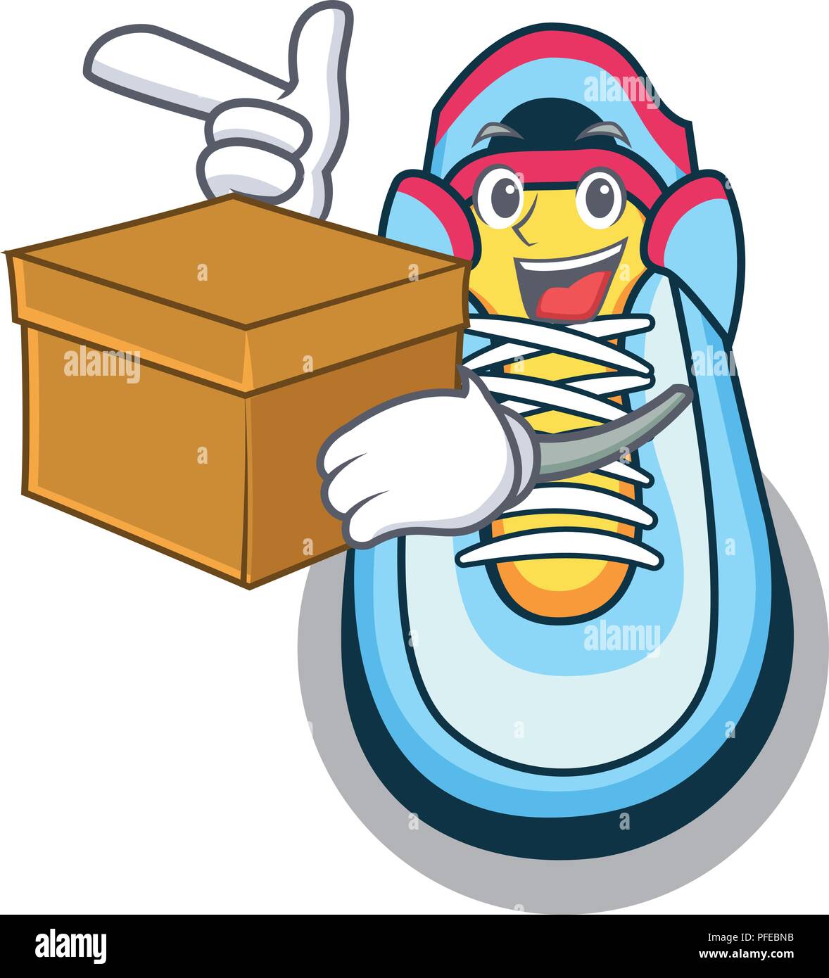 With box cartoon pair of casual sneakers Stock Vector Image & Art - Alamy