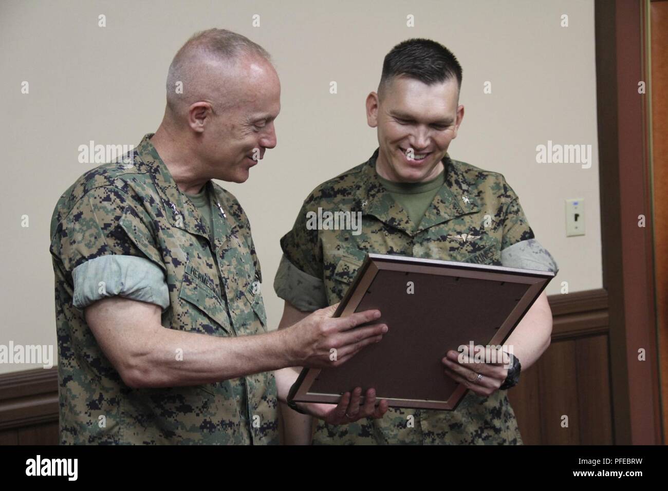U.S. ARMY GARRISON, YONGSAN – Maj. Gen. Patrick J. Hermesmann (left ...