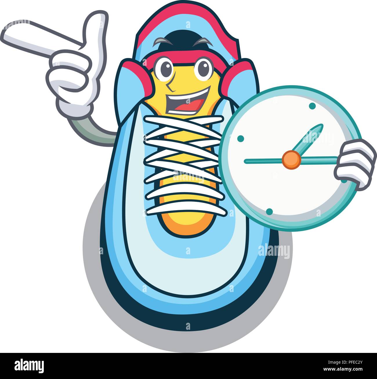 Training shoes clock Stock Vector Images - Alamy