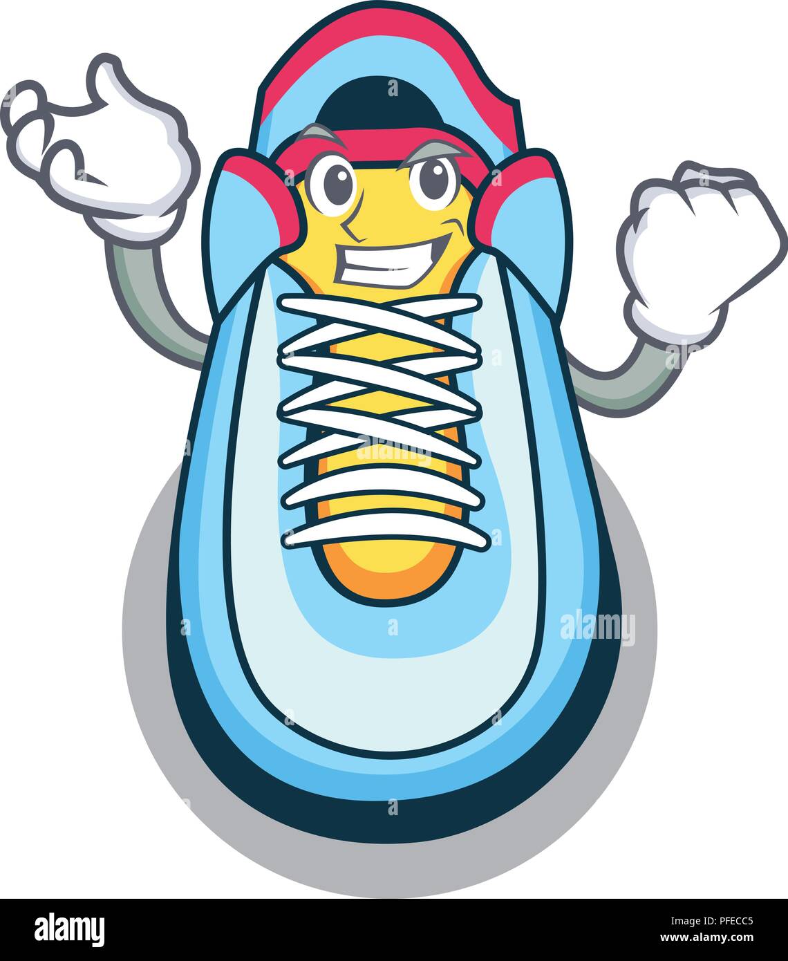 Successful cartoon pair of casual sneakers Stock Vector Image & Art - Alamy