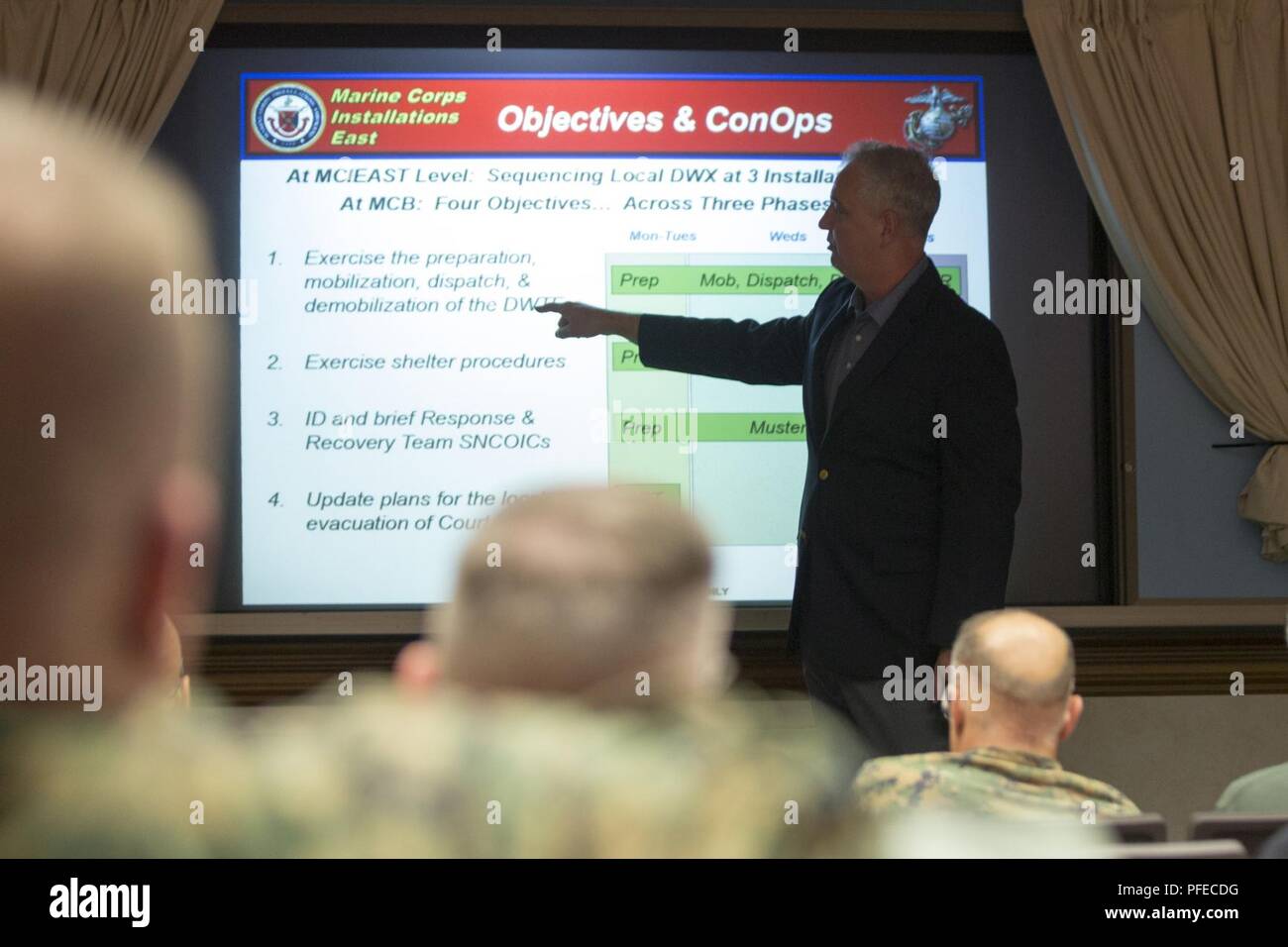 John Reeve, operations officer for Marine Corps Installations East ...