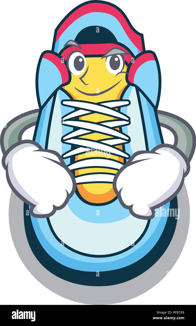 Smirking cartoon pair of casual sneakers Stock Vector Image & Art - Alamy