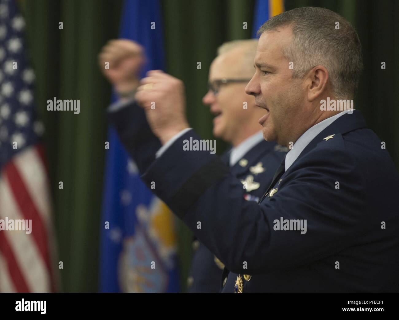 Maj. Gen. Chris Weggeman, Air Forces Cyber commander, and Brig. Gen ...