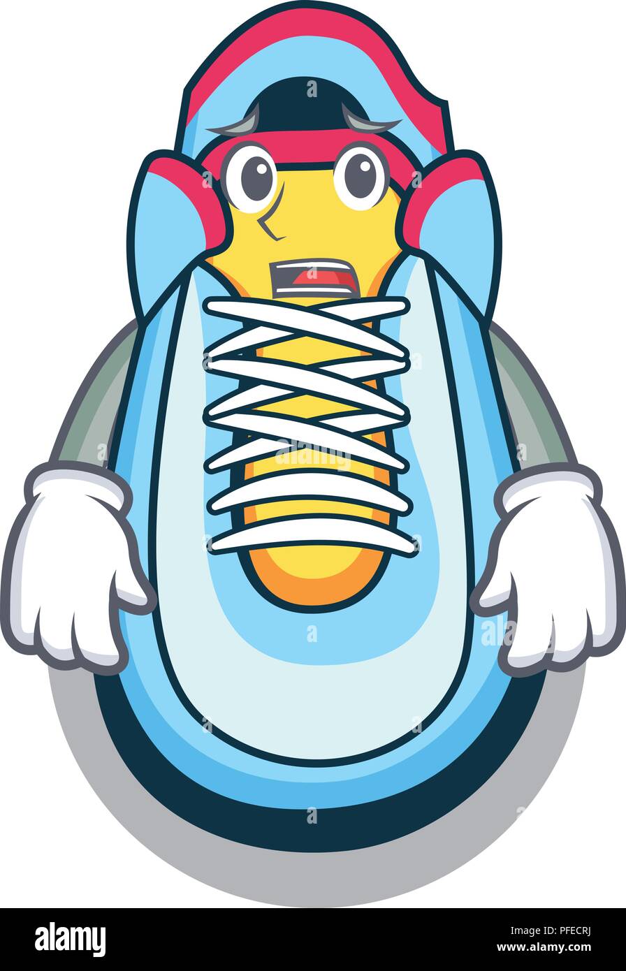 Afraid cartoon sneaker with rubber toe Stock Vector Image & Art - Alamy