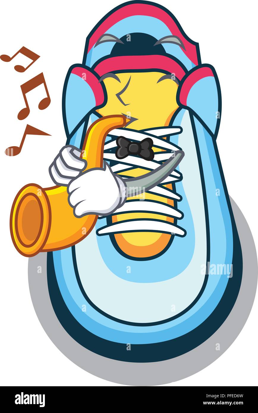 With trumpet cartoon sneaker with rubber toe Stock Vector Image & Art ...
