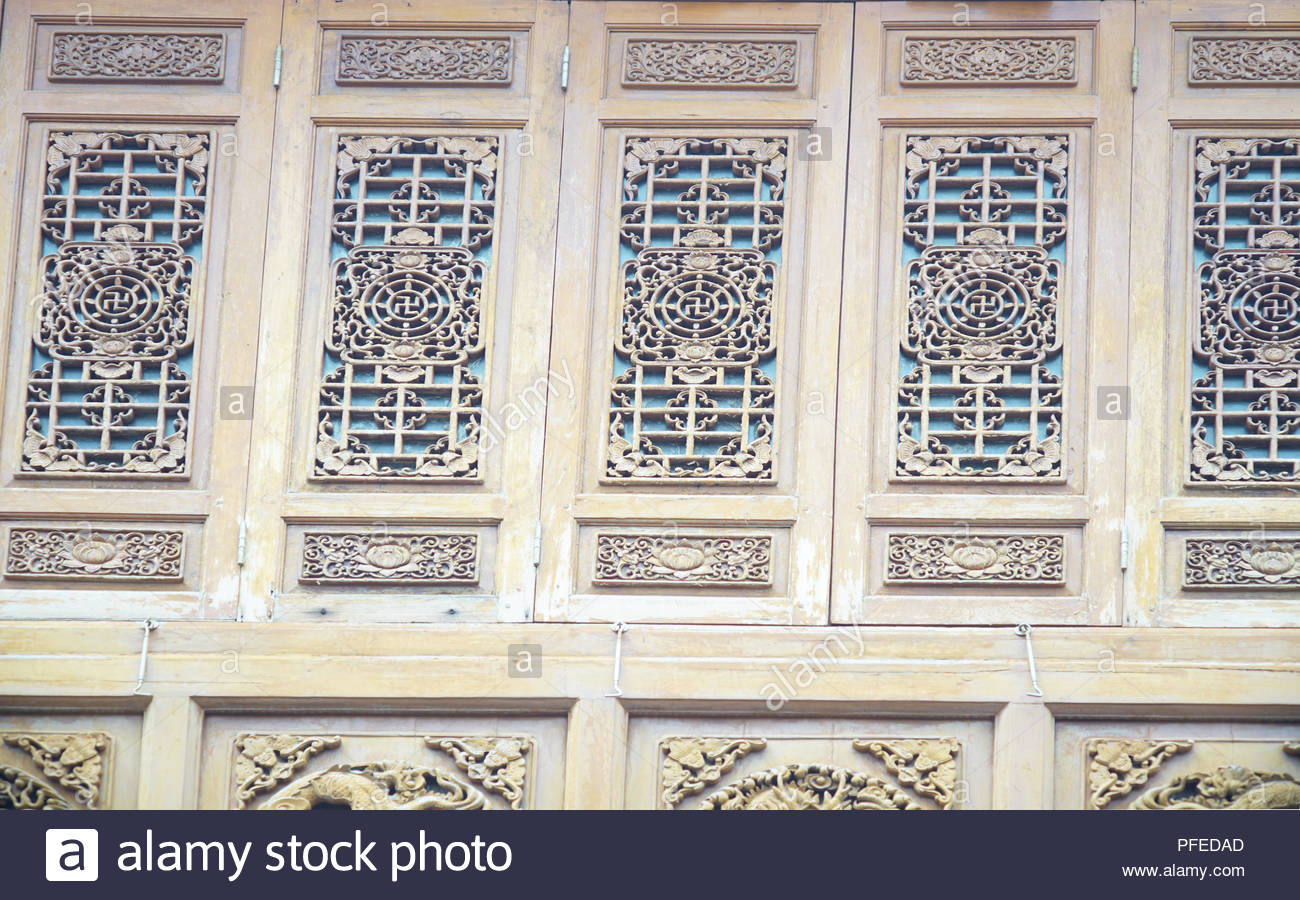 Ancient Chinese Architecture Interior Window High Resolution Stock ...