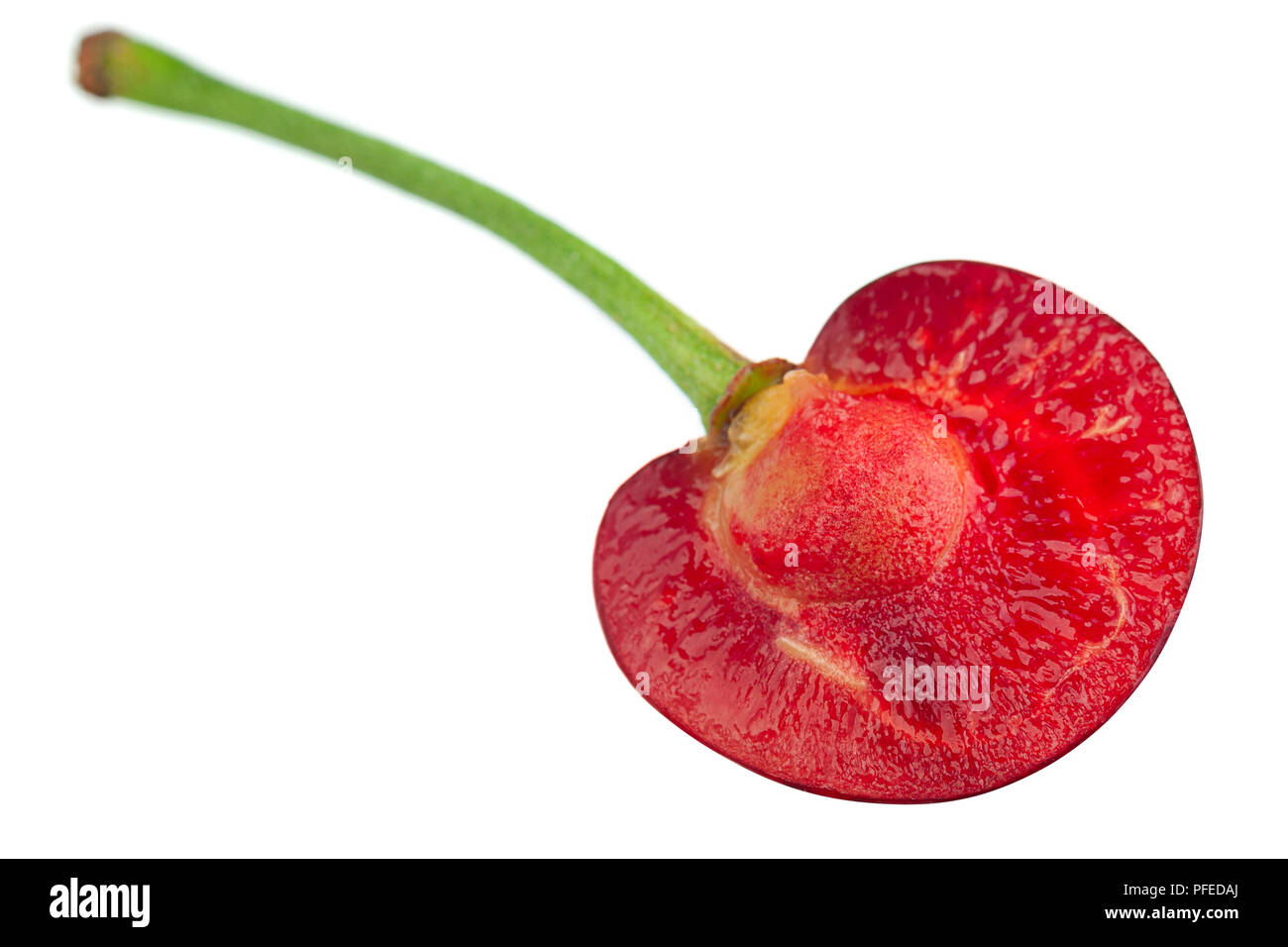 Cherry fruit closeup isolated on white background Stock Photo - Alamy
