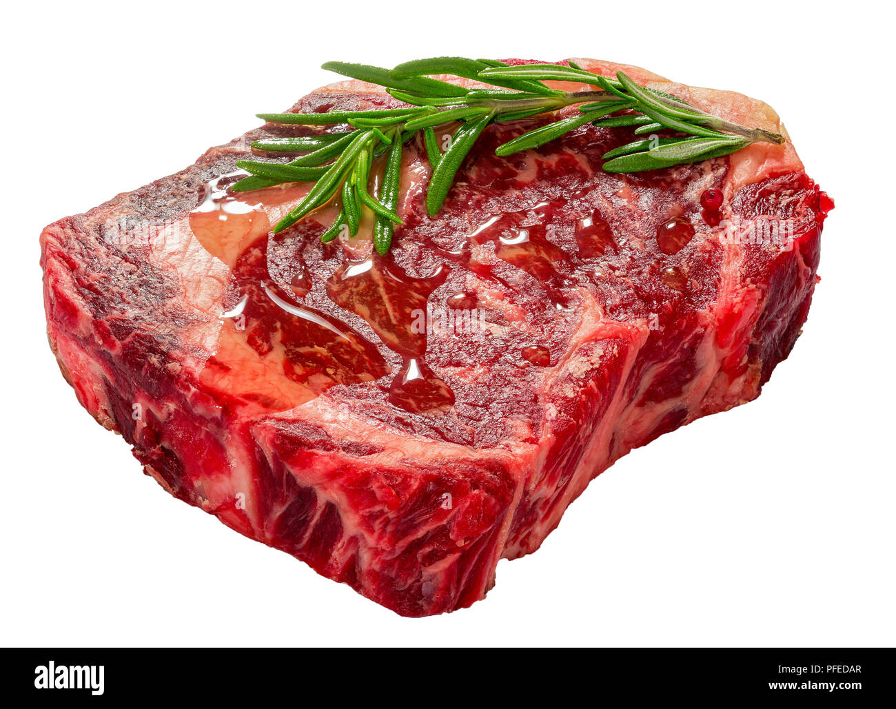 raw beef rib eye fresh meat steak isolated on white background with ...