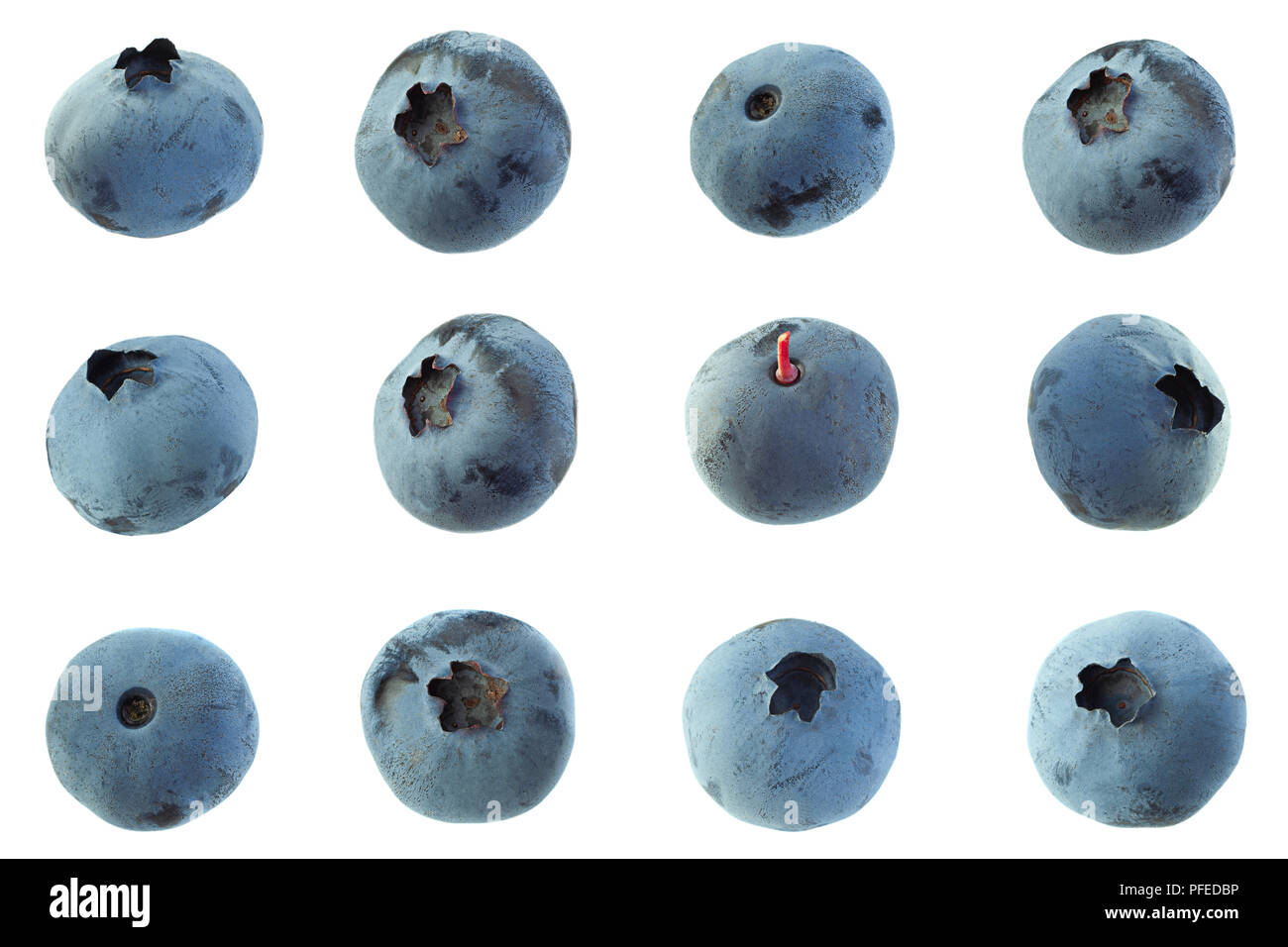 Blueberry berry closeup isolated on white background Stock Photo - Alamy