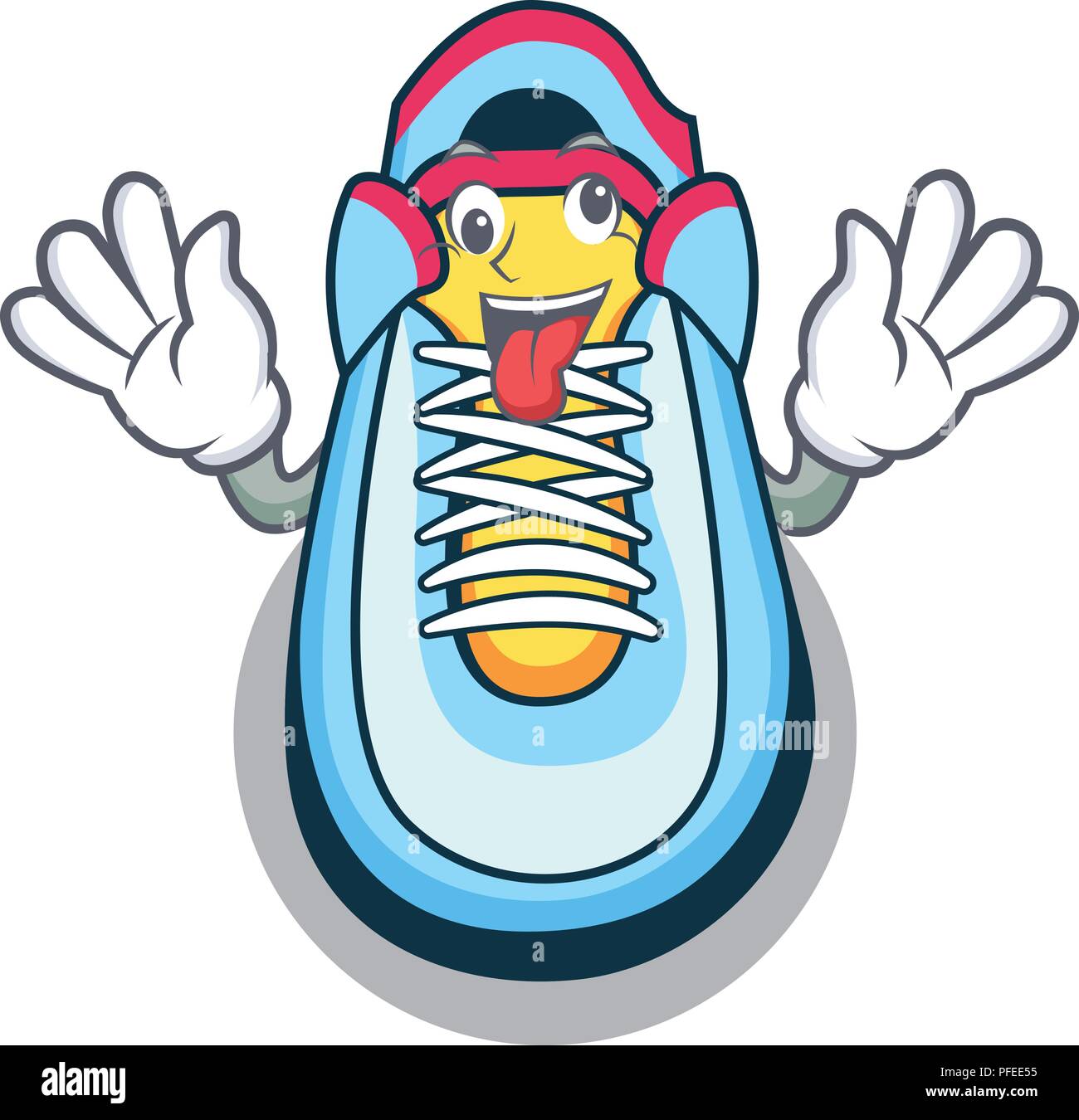 Crazy sneaker mascot cartoon style Stock Vector Image & Art - Alamy