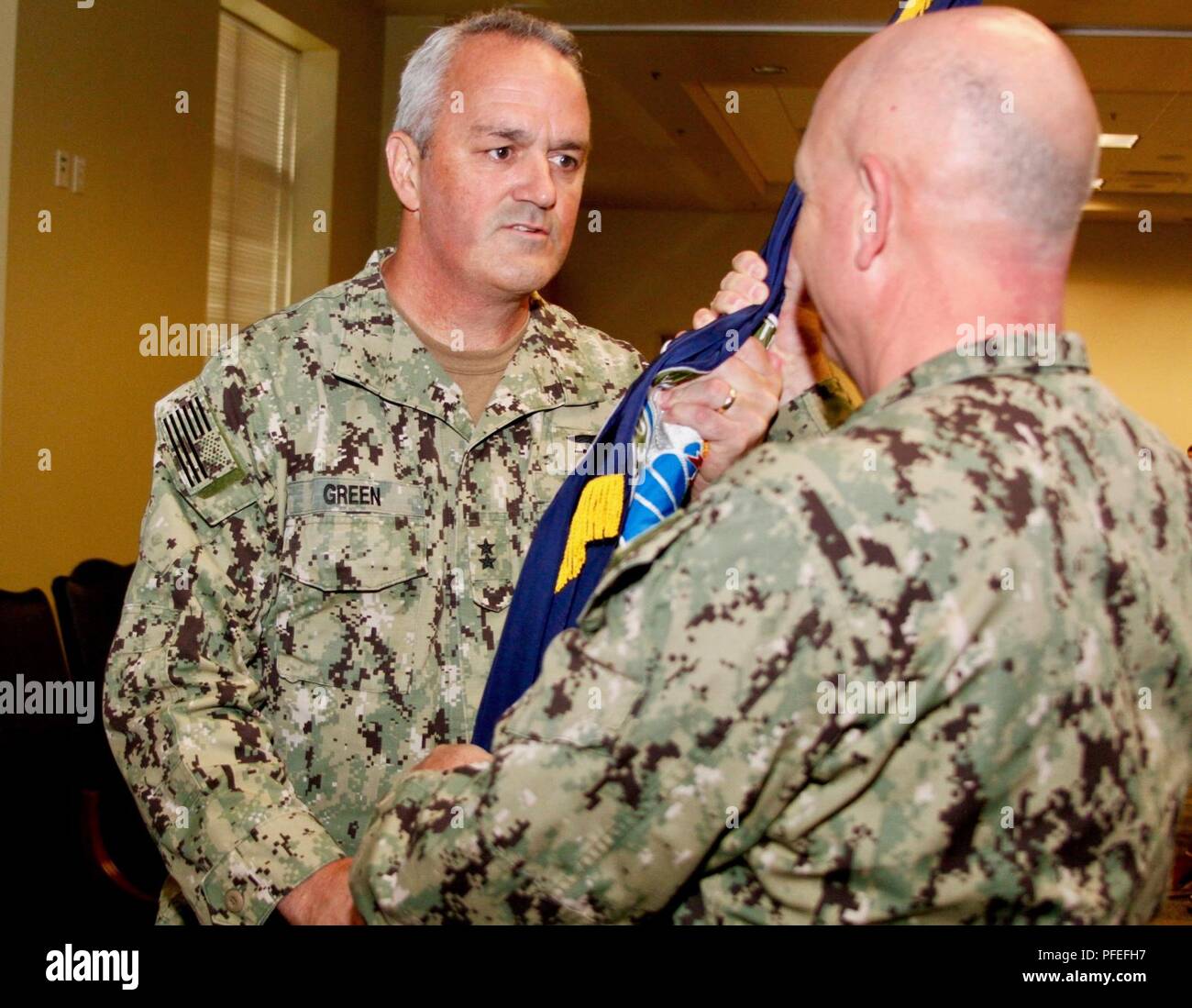 Rear Adm. Collin P. Green, outgoing commander for Special Operations ...