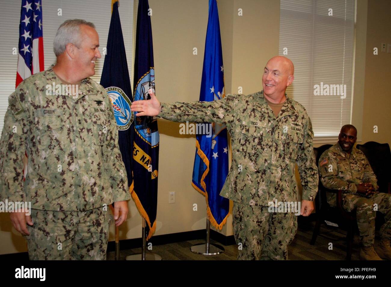 U.S. Southern Command Commander, Adm. Kurt W. Tidd (right), and Rear ...