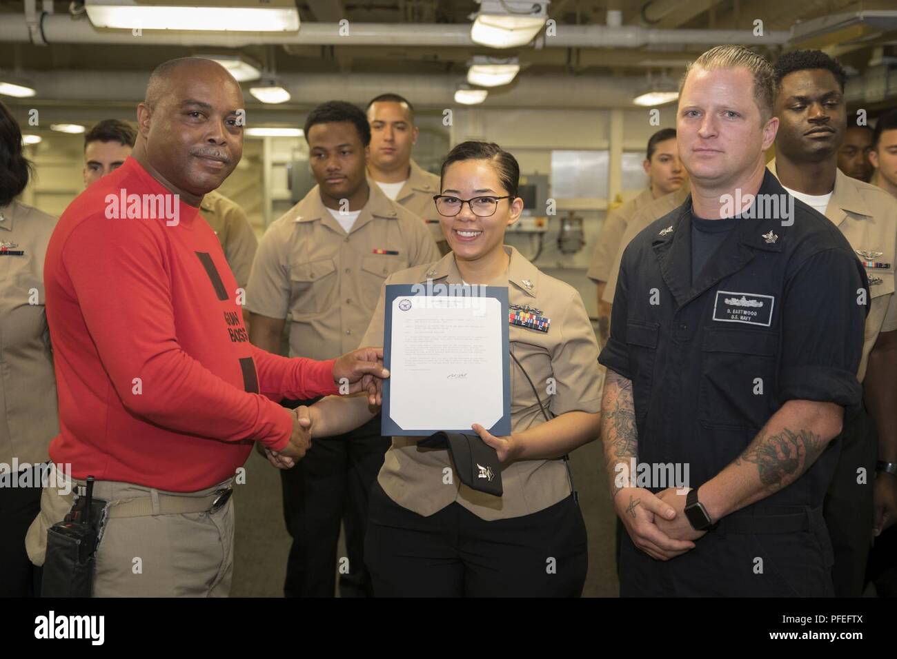 ATLANTIC OCEAN (June 4, 2018) -- Gunner’s Mate 2nd Class Sharon Harder ...