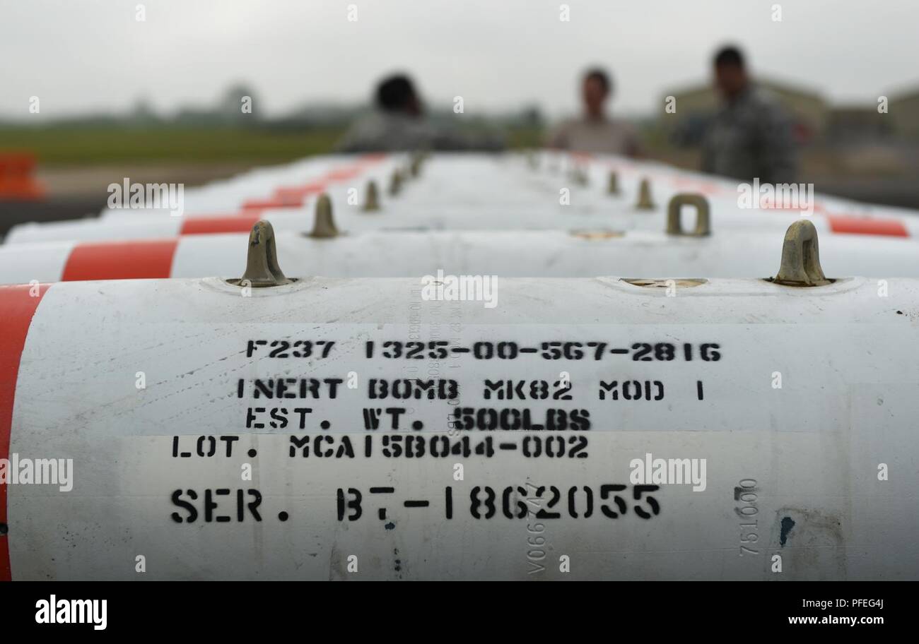 U.S. Air Force Airmen assigned to the 345th Expeditionary Bomb Squadron ...