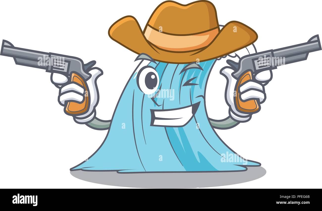 Cowboy wave character cartoon style Stock Vector Image & Art - Alamy