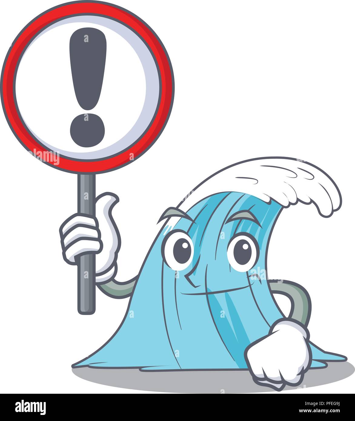 With sign wave character cartoon style Stock Vector Image & Art - Alamy