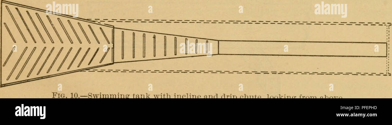This figure shows a vertical section of a dipping vat used for treating ...