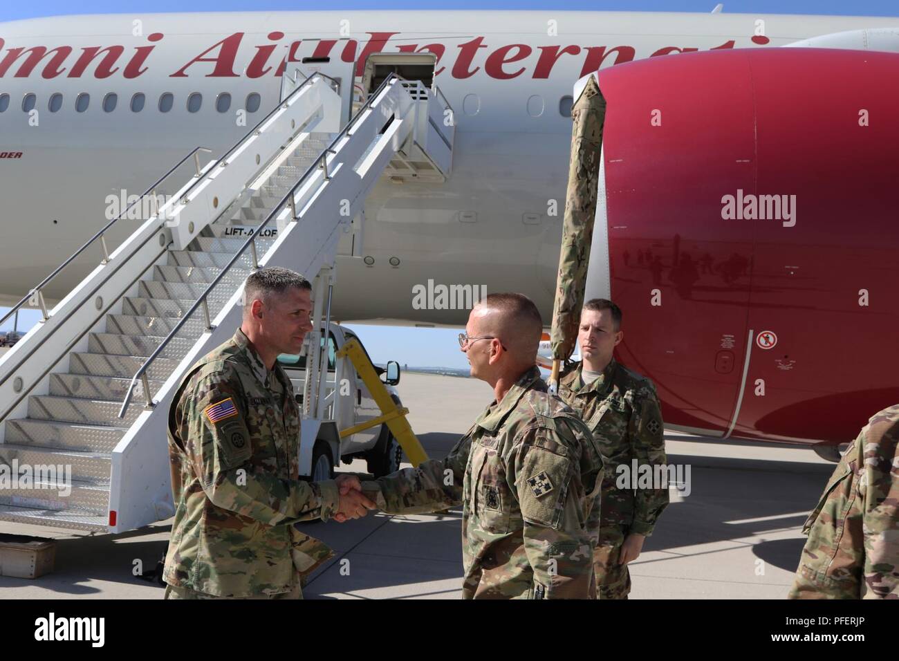 Col. W. Scott Gallaway (left) and Command Sergeant Maj. Marty H. Book ...