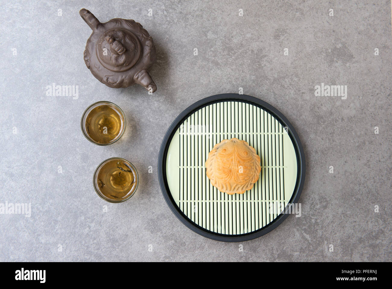 Traditional mooncakes is offered to friends or family during Mid-Autumn ...