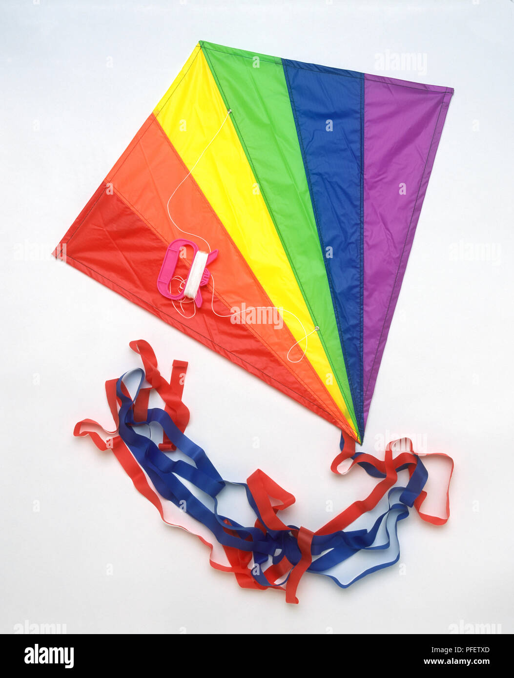 Rainbow coloured kite Stock Photo - Alamy