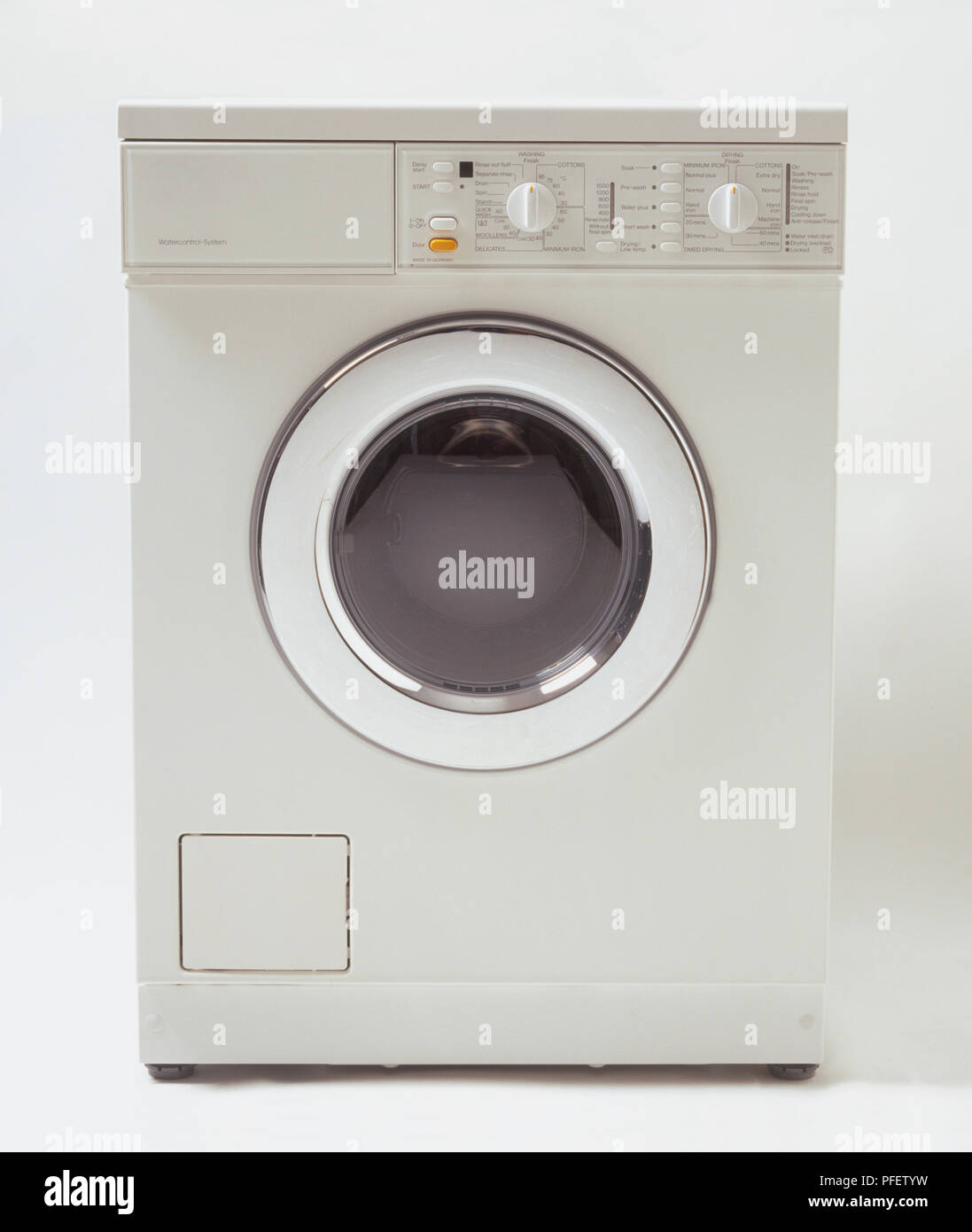 Washer-drier machine, front view Stock Photo - Alamy