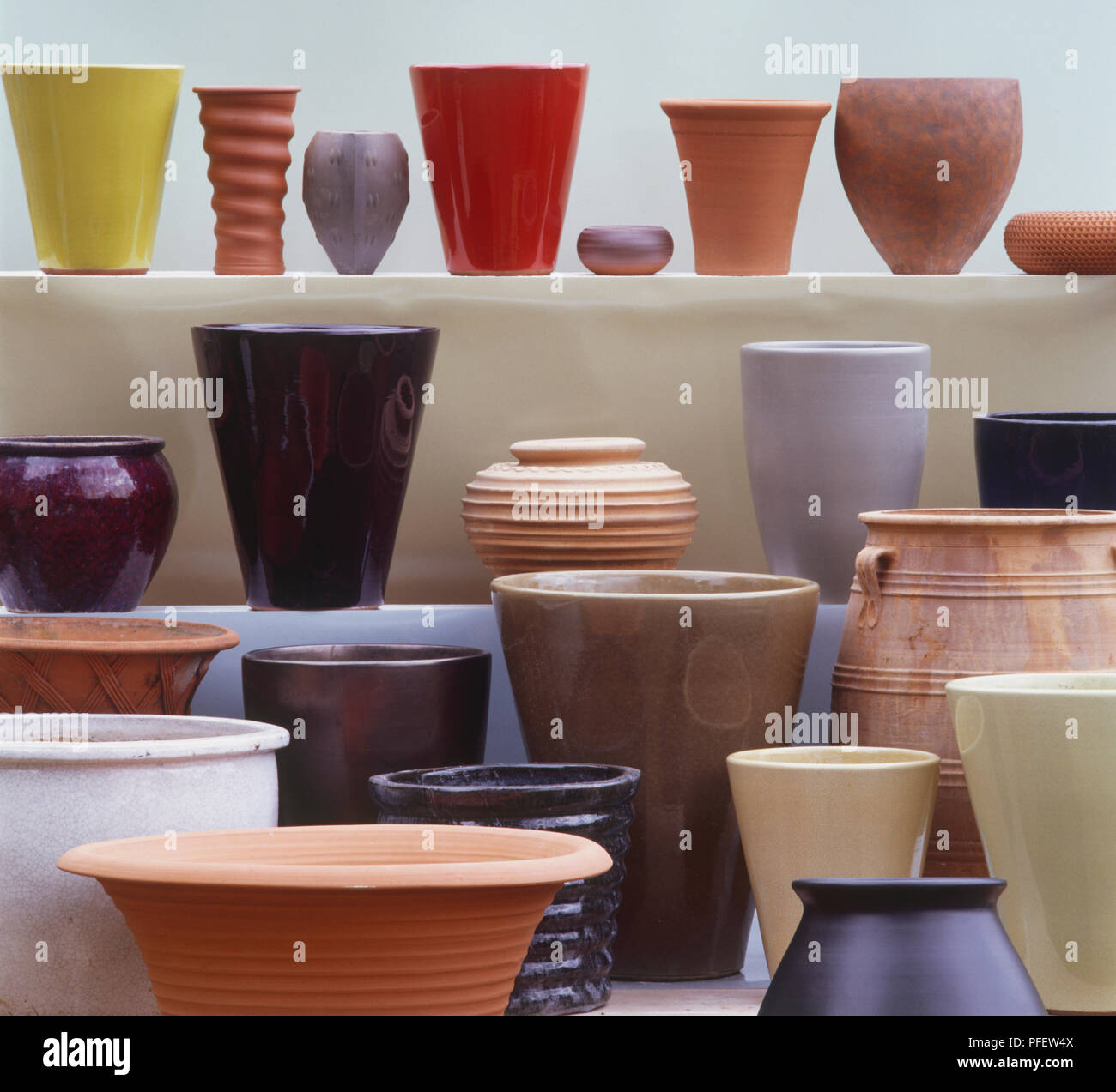 A selection of clay containers Stock Photo - Alamy