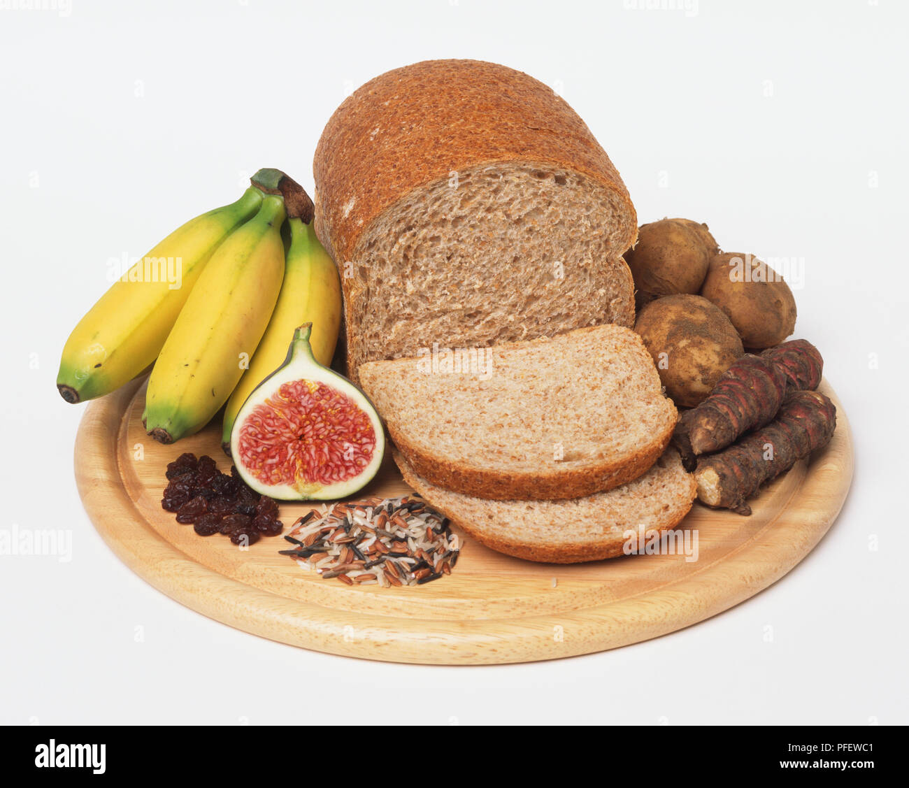 Selection of Hay diet foods, including wholemeal bread, potatoes ...