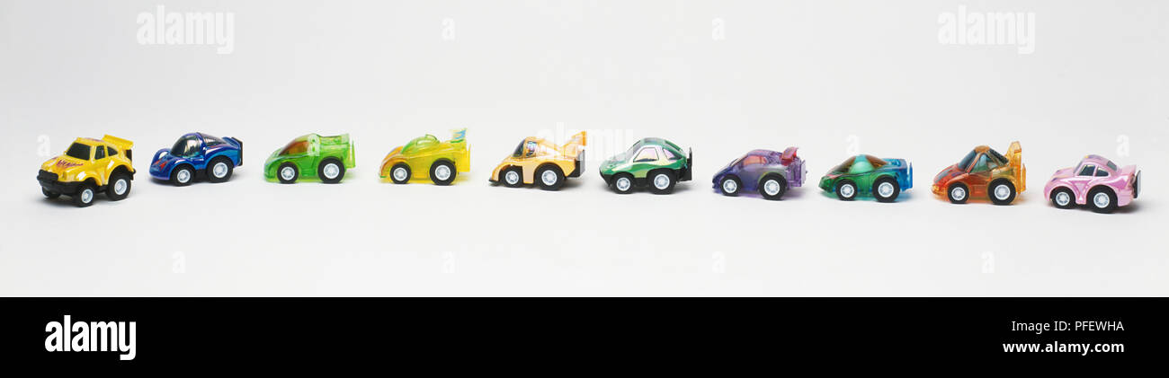 Ten miniature cars Stock Photo - Alamy