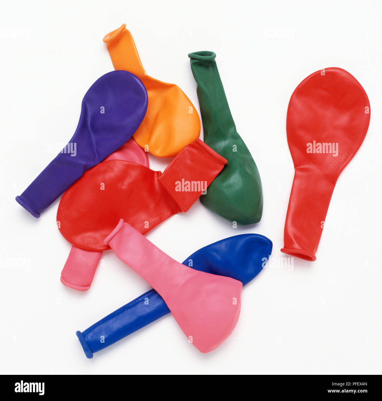 Colourful uninflated balloons, close up Stock Photo - Alamy