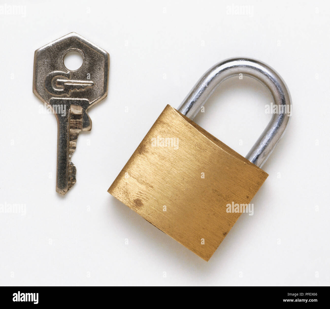 Padlock and key Stock Photo - Alamy