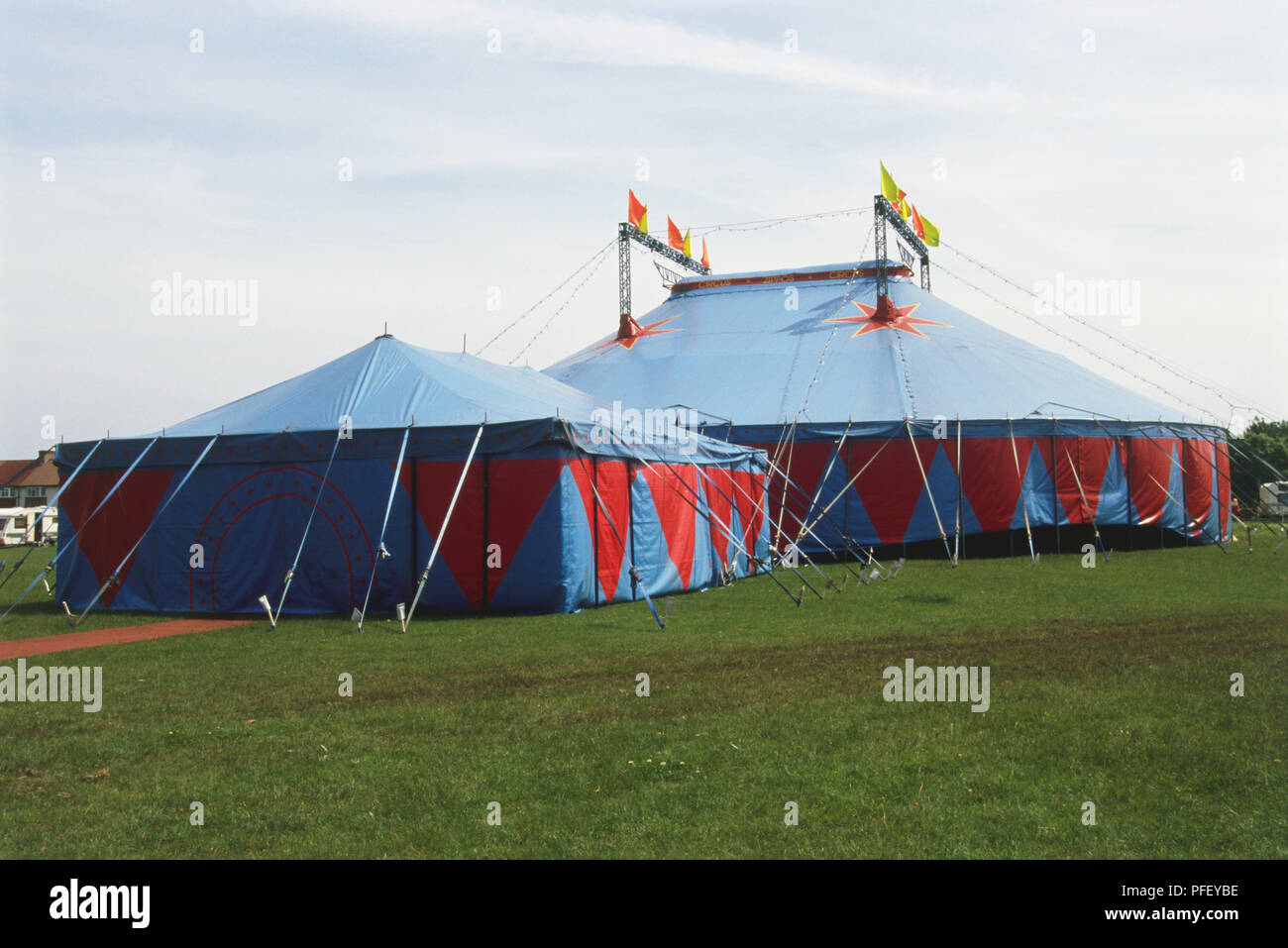 Circus tent in a field Stock Photo - Alamy