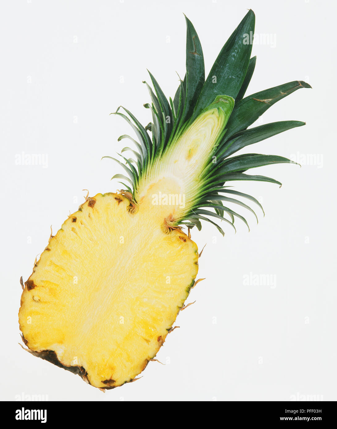 Pineapple half, cross-section Stock Photo - Alamy