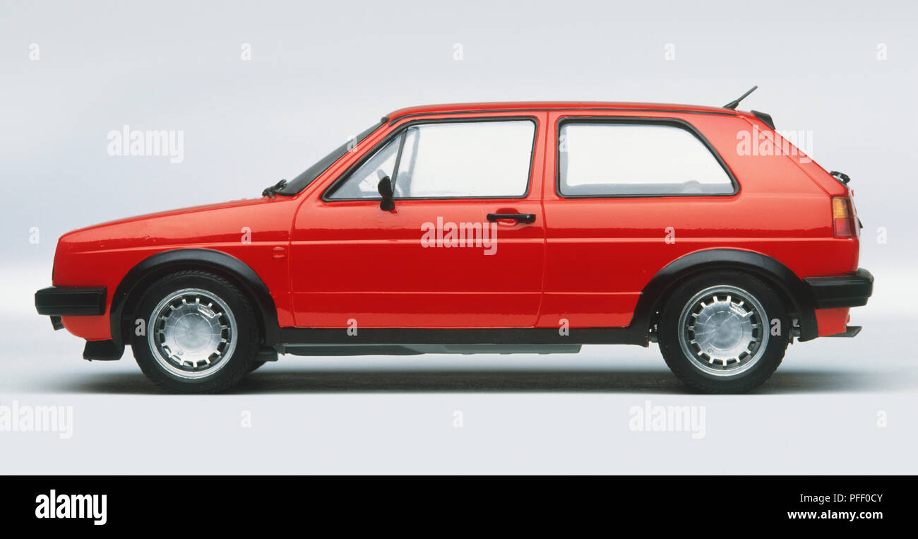 Red hatchback car Stock Photo - Alamy