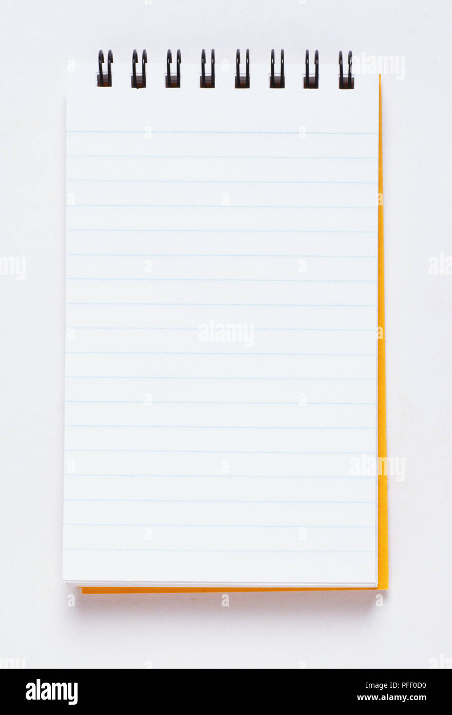 Notepad with lined paper Stock Photo - Alamy