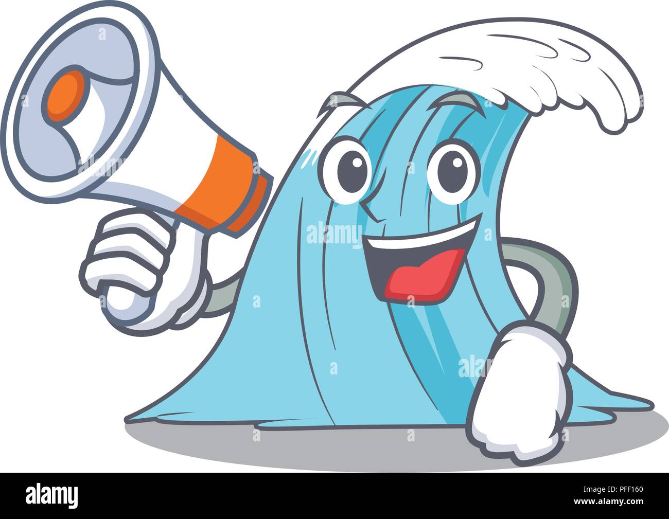 With megaphone wave character cartoon style Stock Vector Image & Art ...